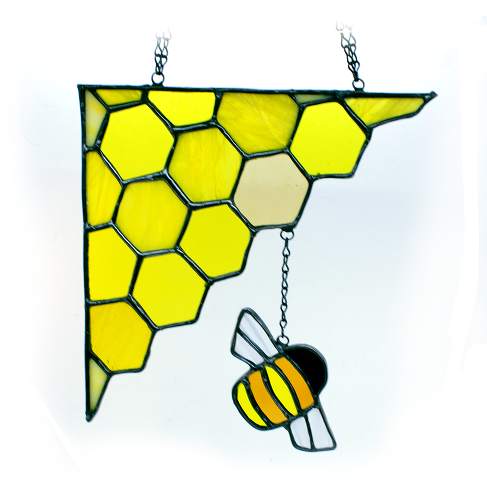 Corner Beehive and Bee | Worker Bee Design